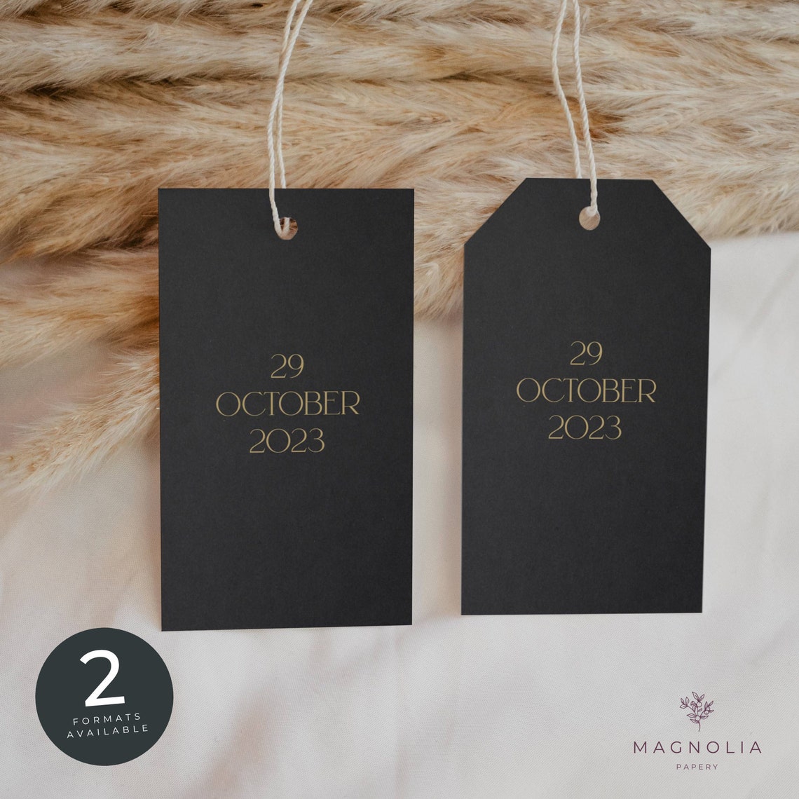 Black Gold Masquerade Party Thank You Favor Tag Template INSTANT ...