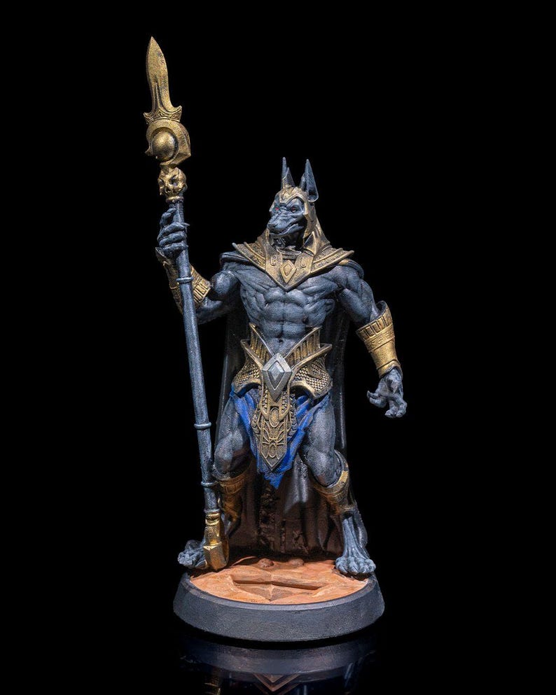 Ancient Egyptian Jackal General Miniature 35mm or 75mm - Etsy