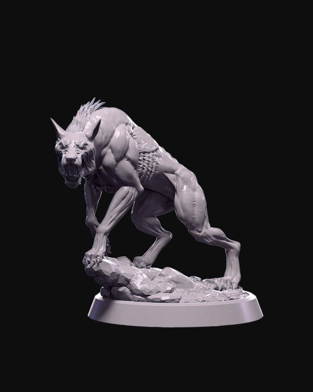 Hellhound Miniature 35mm or 75mm - Etsy