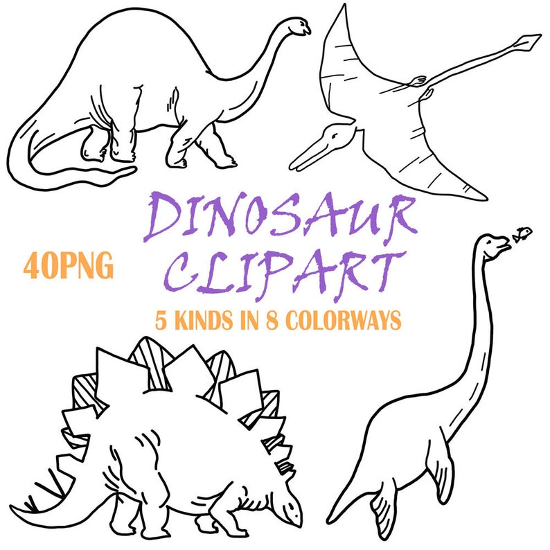 Dinosaur Clipart, Dinosaurs PNG, Digital Download, Dinosaur Printable ...