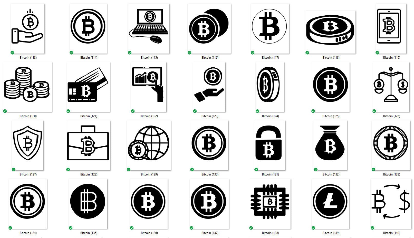 166 Bitcoin Crypto Currency Silhouette Clipart Bundle for 3D Print/cut ...
