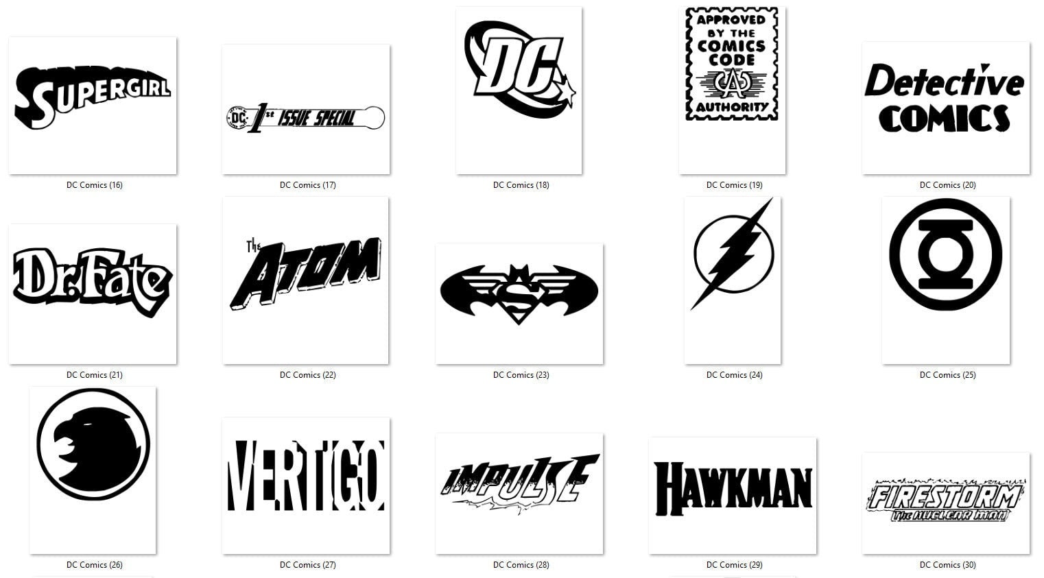 Over 50 DC Comic Silhouette Clipart Bundle for 3D Print/cut/circut in ...