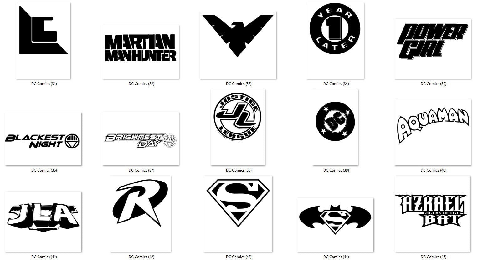 Over 50 DC Comic Silhouette Clipart Bundle for 3D Print/cut/circut in ...