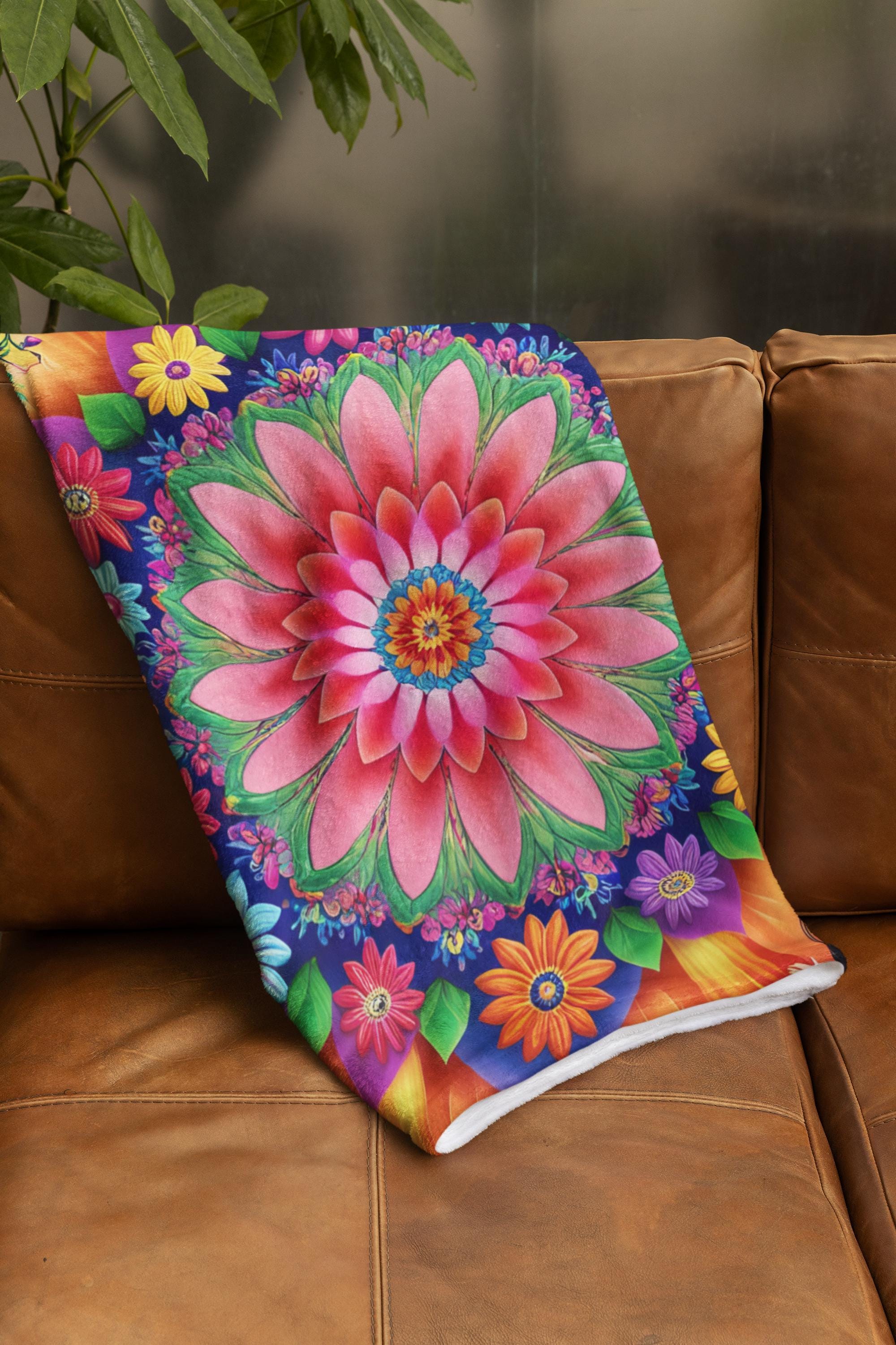 Mexican Blanket, Mexican Doll, Mandala Blanket, Mexican Blanket Large ...