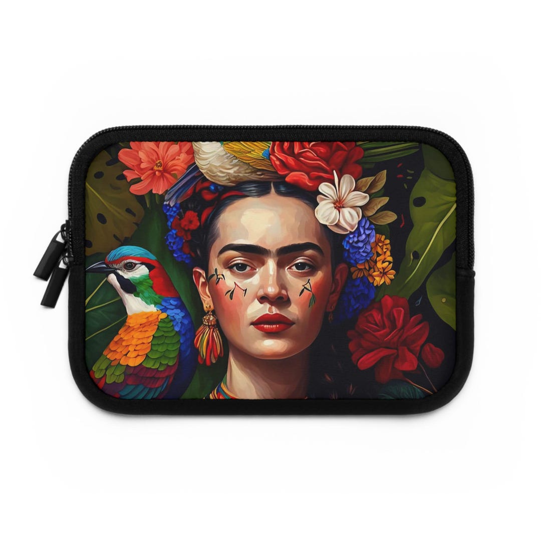 Frida Kahlo Inspired Laptop Sleeve Handmade Quilted Design, Perfect ...