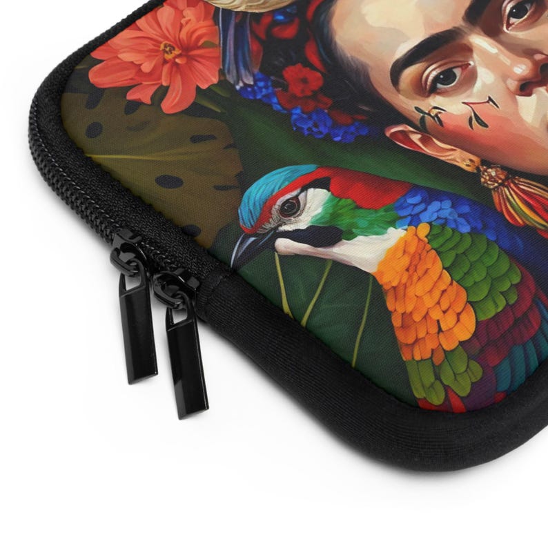 Frida Kahlo Inspired Laptop Sleeve Handmade Quilted Design, Perfect ...