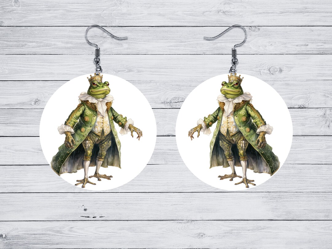Dapper Victorian Style Frog Earrings; Frogs Wearing Coats - Etsy