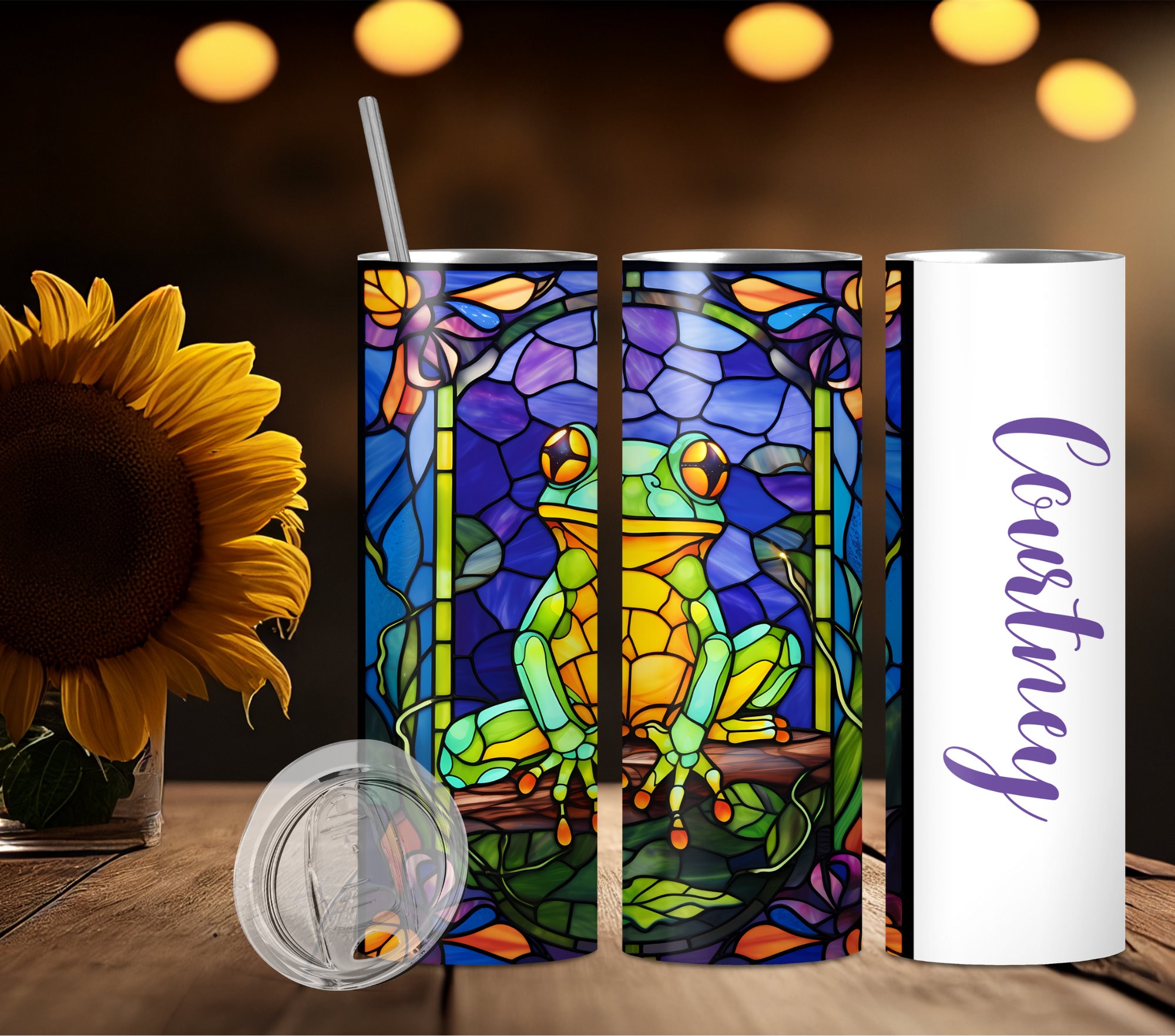 Stained Glass Frog Mug, 20 Oz. - Customizable - Etsy