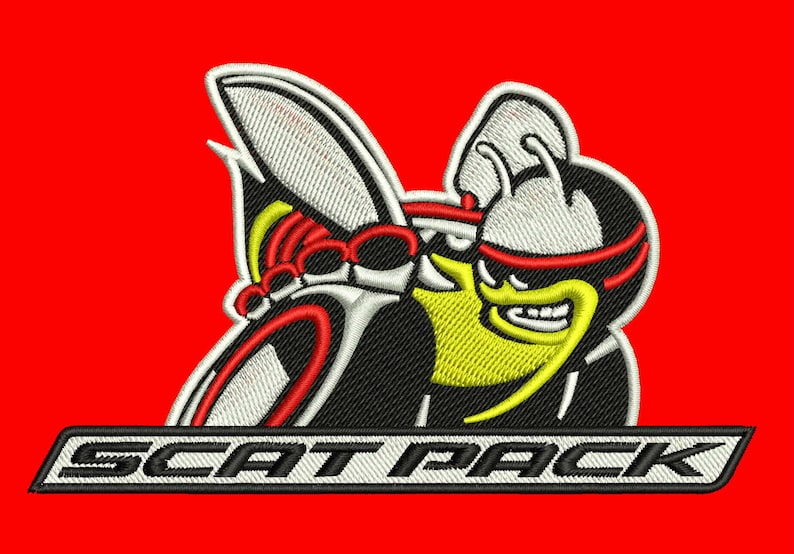 Scat Pack Embroidery Logo File/ Embroidery Logo - Etsy