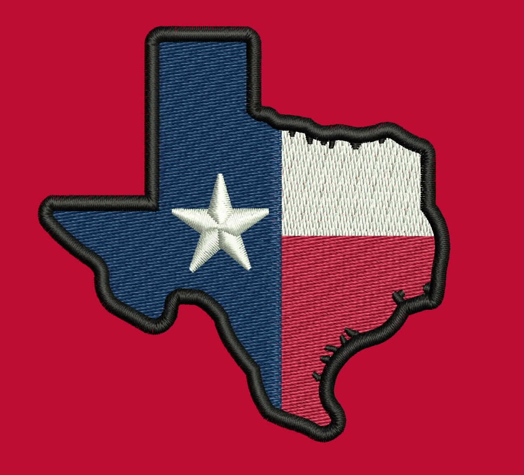 Texas Shape Embroidery File [2 Sizes] - Etsy
