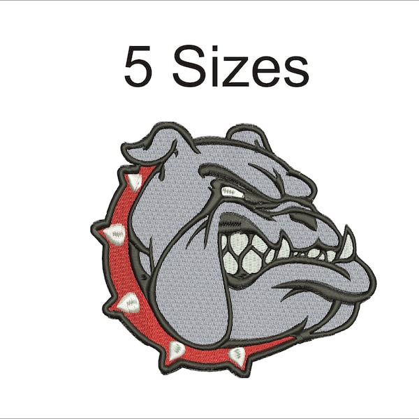 Bulldog Embroidery - Etsy