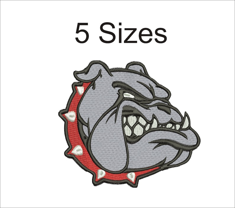 Bulldog Embroidery File - Etsy
