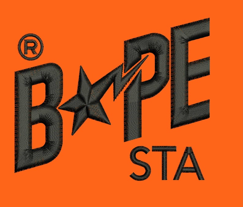BAPE STA Logo Embroidery File [2 Sizes] - Etsy