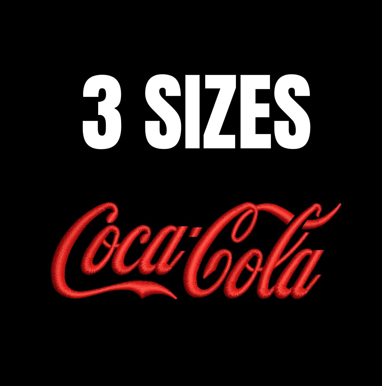 Coca Cola Embroidery File (3 Sizes) - Etsy