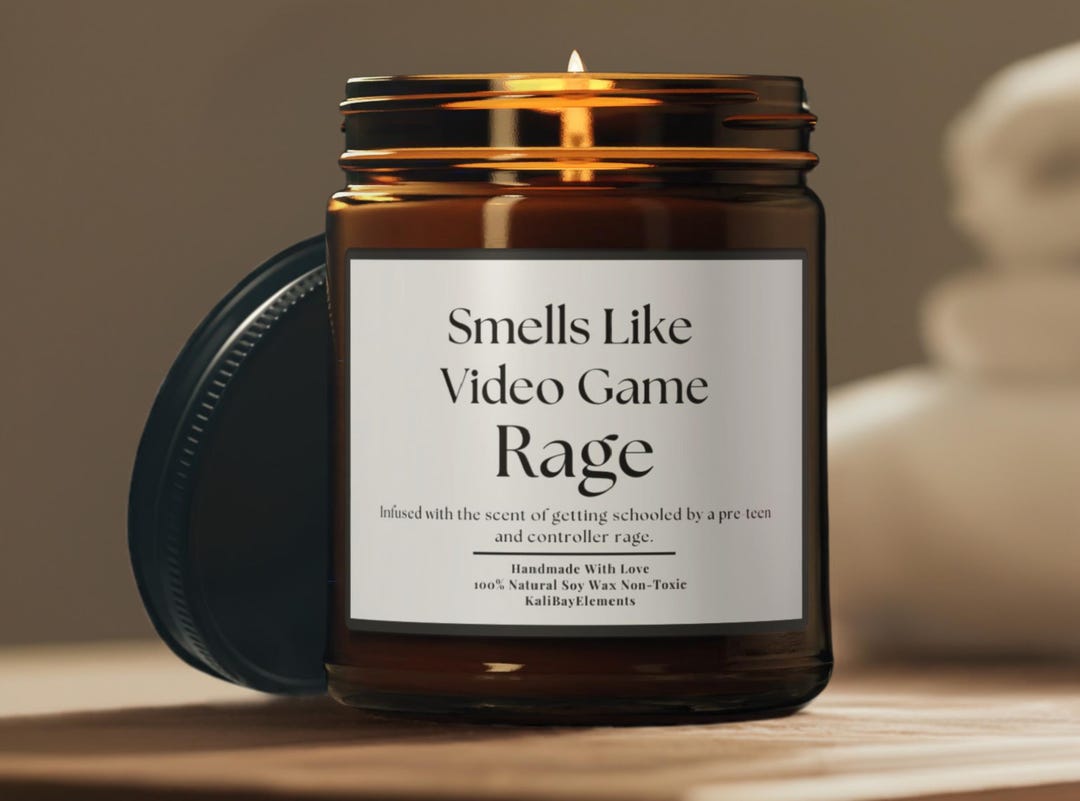 Smells Like Video Game Rage Candle - Funny Gamer Gift for Boyfriend ...