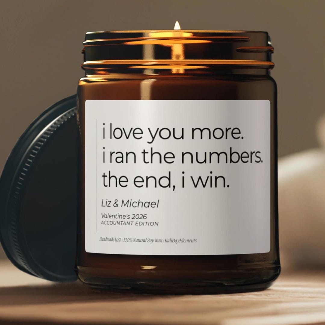 CPA Valentine Gift Candle, Funny Accountant Finance Candle “I Love You ...