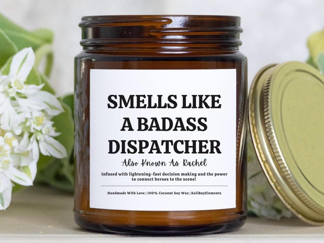 Personalized 911 Dispatcher Candle Gift for Dispatcher Birthday ...