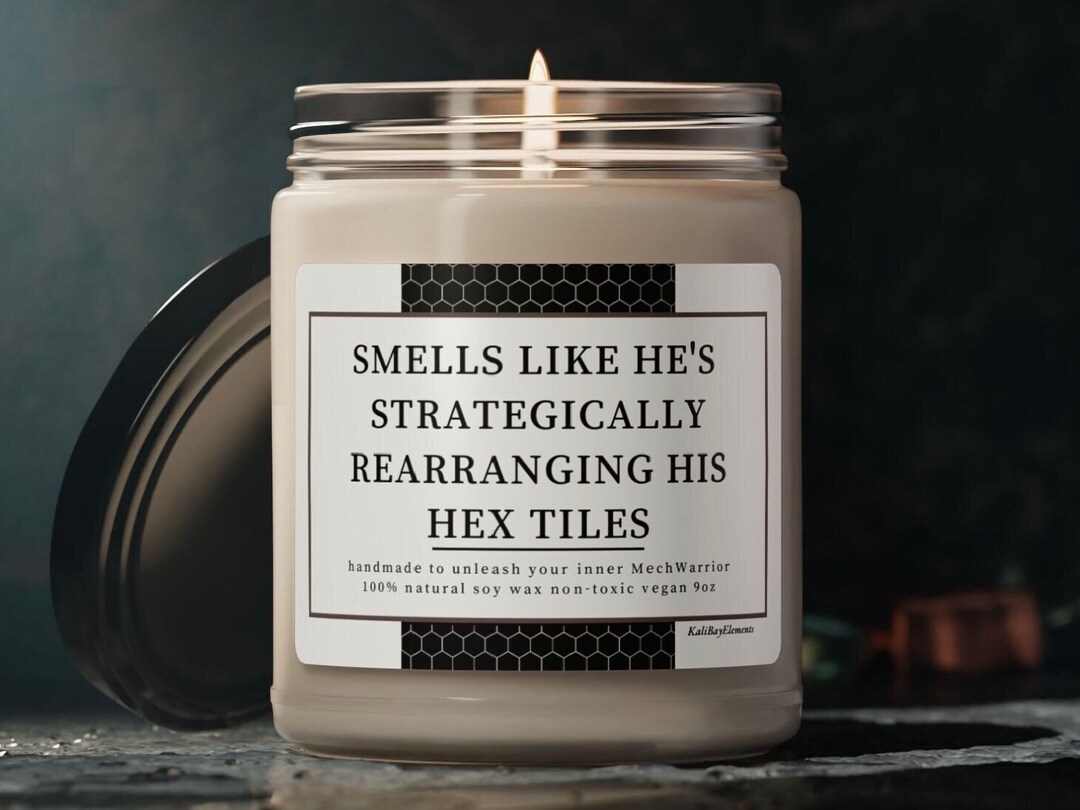 Battletech Candle Mechwarrior Gift for Him Gaming Room Decor Hex Tile ...
