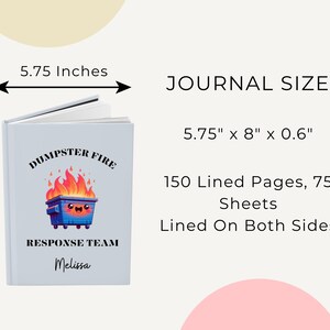 Funny Coworker Notebook - Dumpster Fire Response Christmas Gift for ...