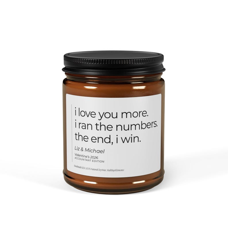 CPA Valentine Gift Candle, Funny Accountant Finance Candle “I Love You ...