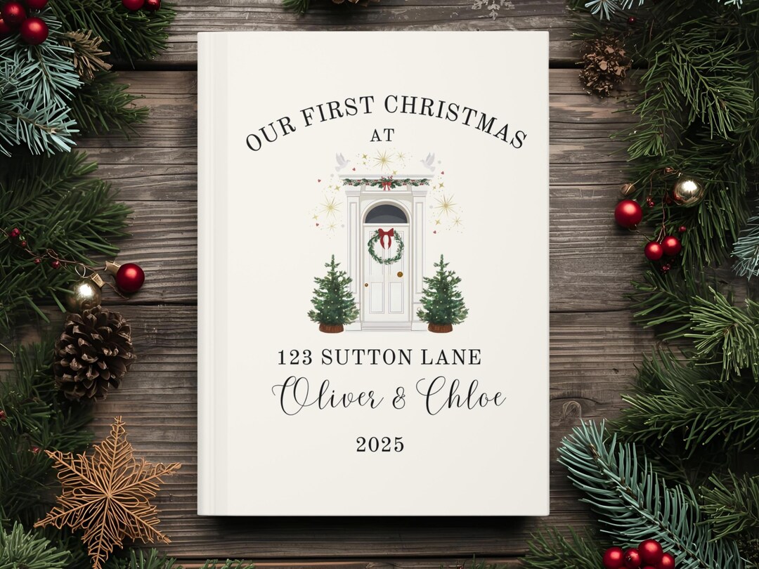 Personalized New Home Memory Book - First Christmas in Our New Home ...
