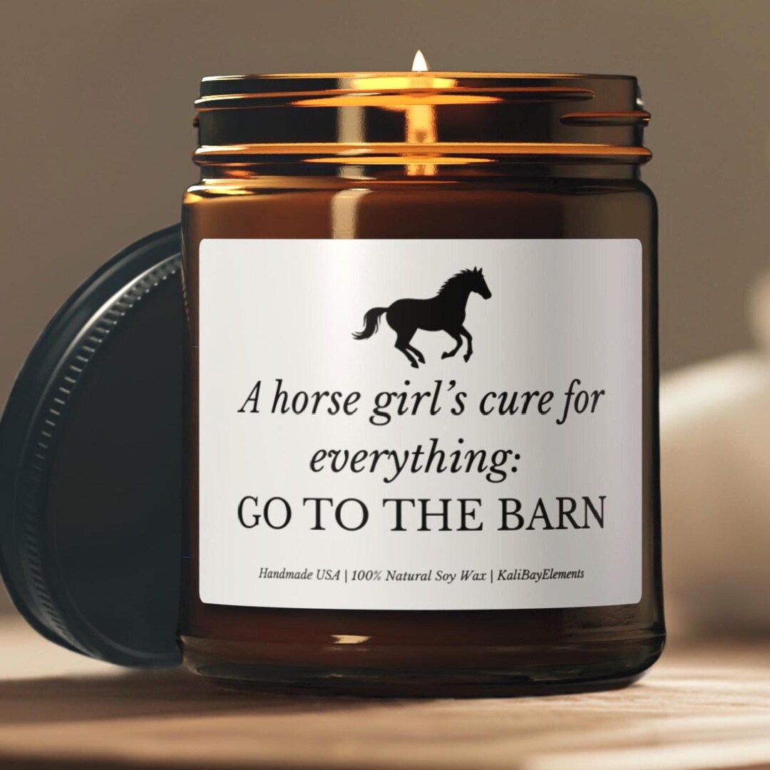 Horse Lover Gift Candle – Funny Barn Lover Gift, Equestrian, Horse ...