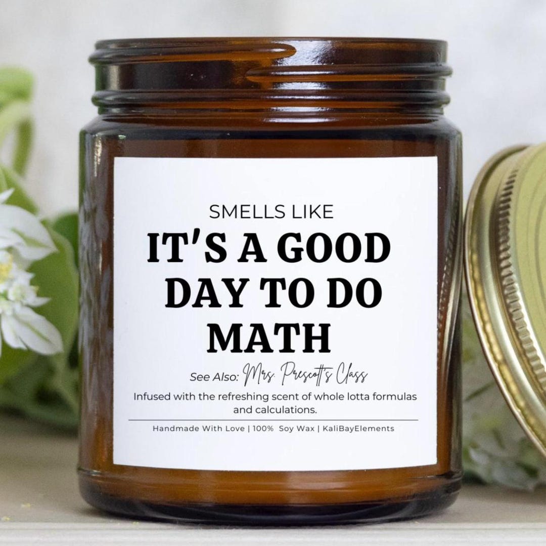 Personalized Maths Teacher Gift Candle - Appreciation Gifts STEM Maths ...