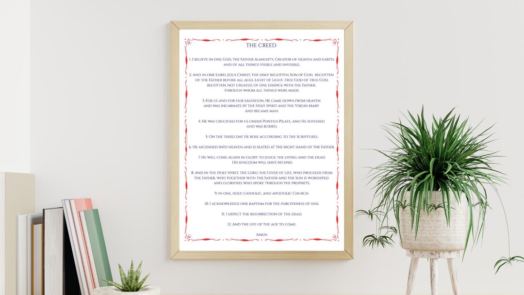 The Creed - Printable Christian Wall Art - Nicene Creed - Bible Verse ...