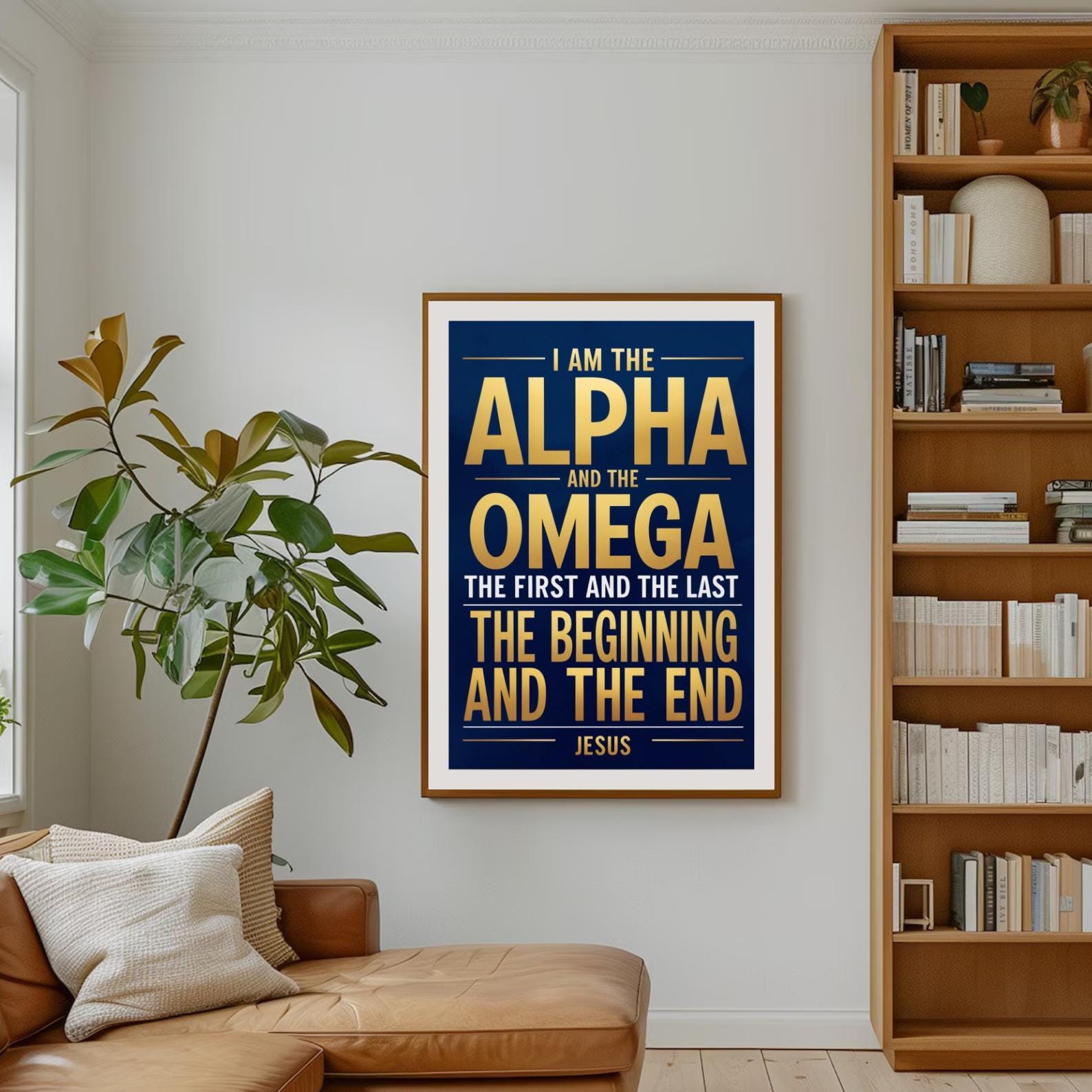 Alpha and Omega Christian Wall Art: Jesus Christ Bible Verse Print ...