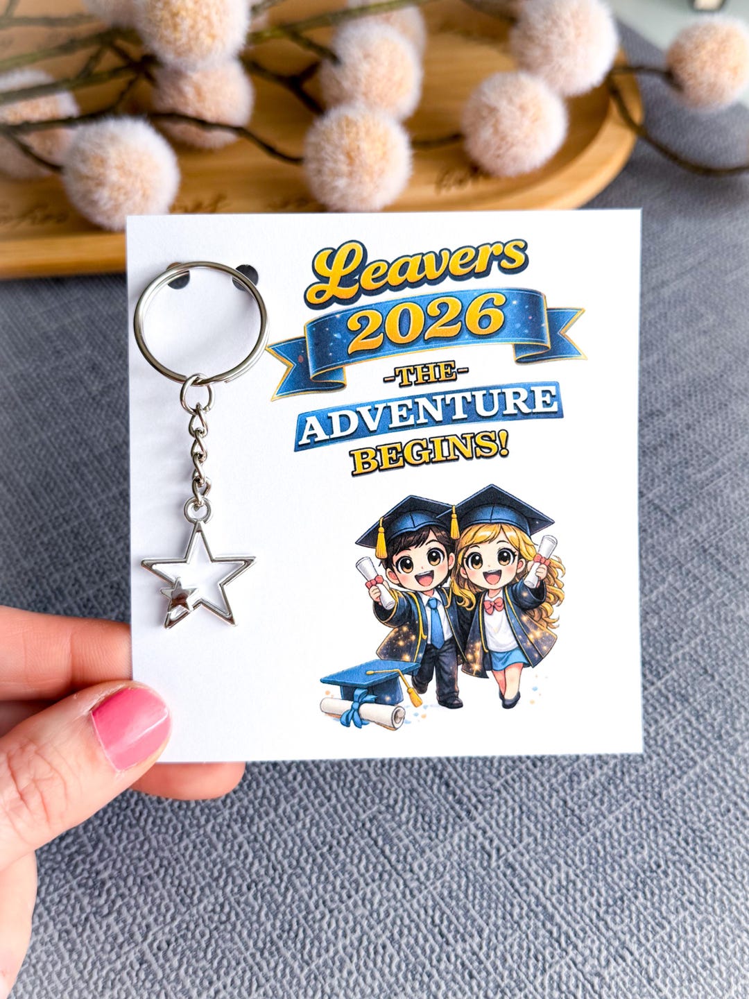 School Leavers 2026 Keyring Card, Class of 2026, Student Leavers Gift ...