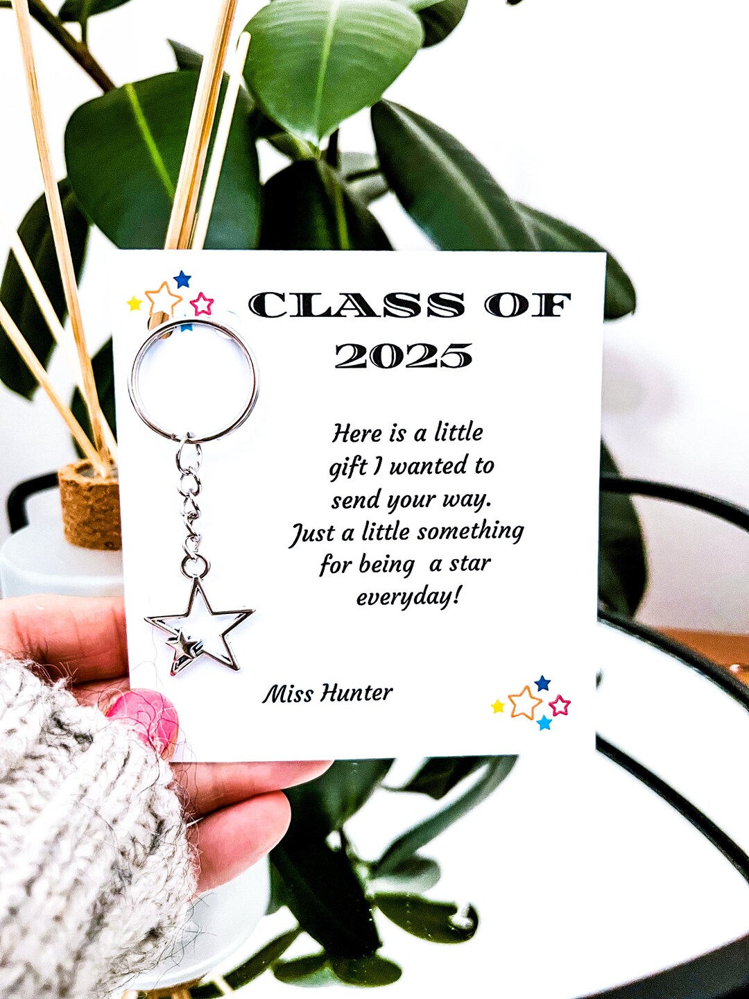 Personalised Class of 2025 Card With Keyring ,gift for Pupils, Gift ...
