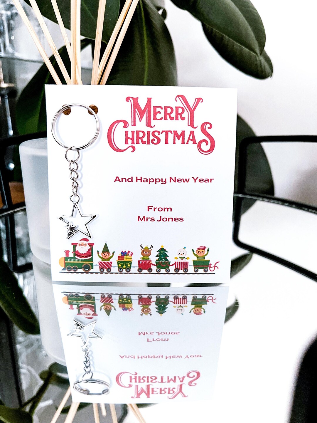 Personalized Christmas Card for Students: Star Keyring Gift - Etsy UK