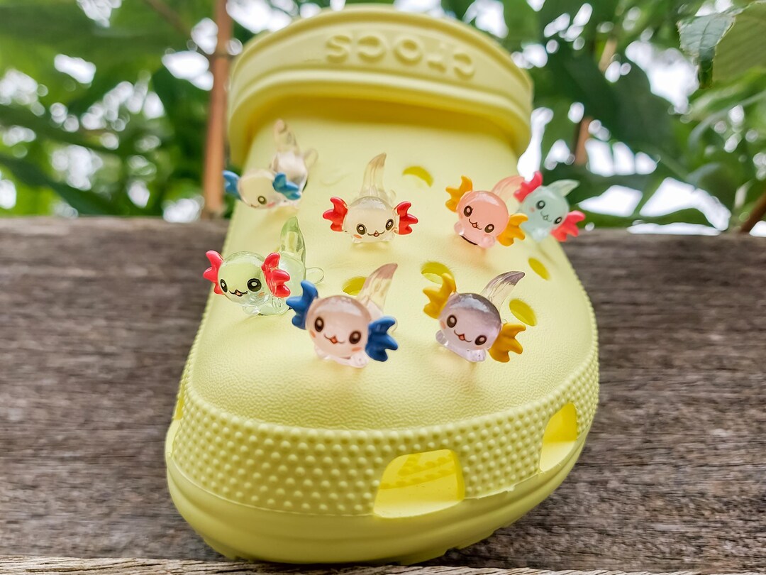 Luminous Axolotl Croc Charms 3D Cute Animal Shoe Charms Glow in the ...
