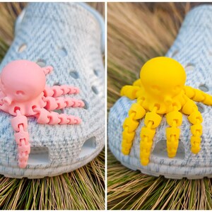 Flexi Octopus Shoe Charm | 3d-printed Ocean Animal Shoe Clip - Etsy