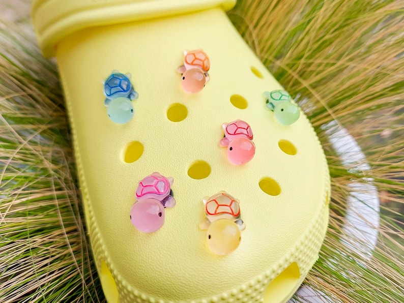 Luminous Turtle Shoe Charms | Glow in the Dark Tortoise Shoe Clips - Etsy