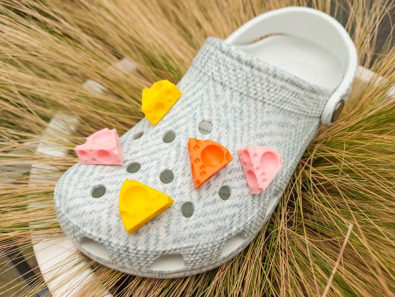 Cheese Wedge Shoe Charms | 3d-printed Fun & Colorful Shoe Clips - Etsy