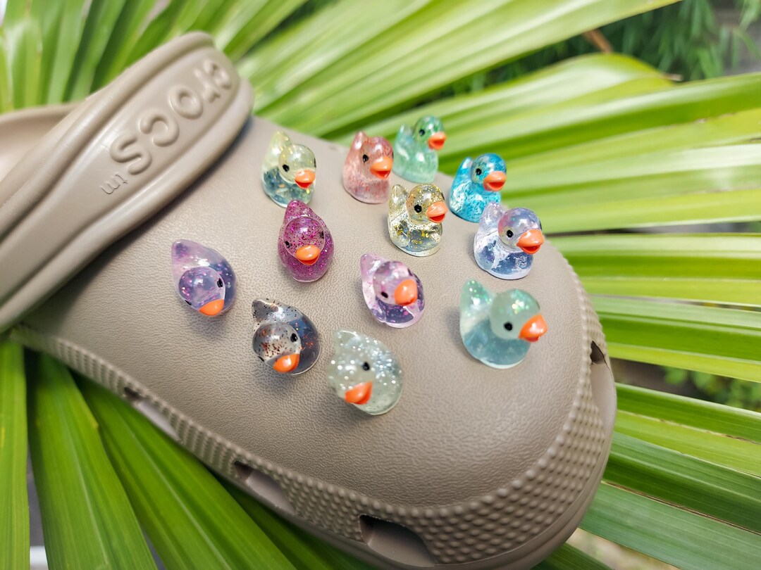 Glitter Ducky Shoe Charms | 3D Duck Shoe Clips - Etsy