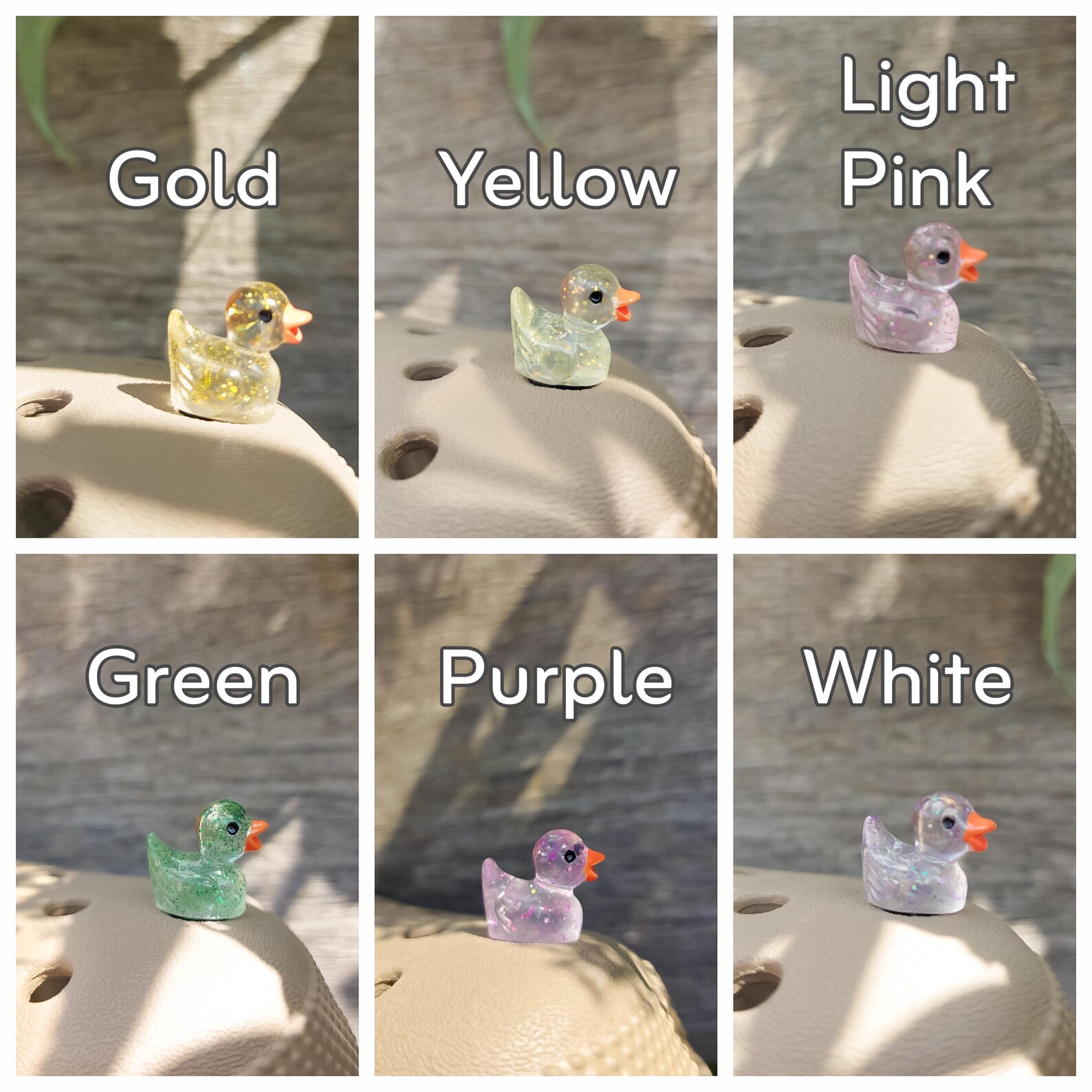 Glitter Ducky Shoe Charms | 3D Duck Shoe Clips - Etsy