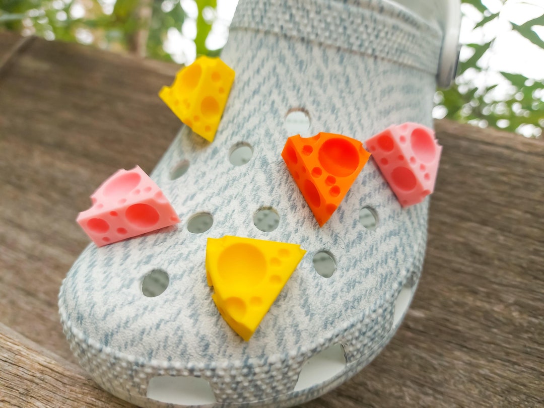 Cheese Wedge Shoe Charms | 3d-printed Fun & Colorful Shoe Clips - Etsy