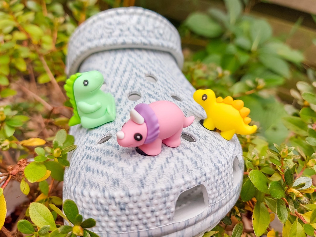 3D Dinosaur Shoe Charms | T-rex, Triceratops, Stegosaurus - Etsy