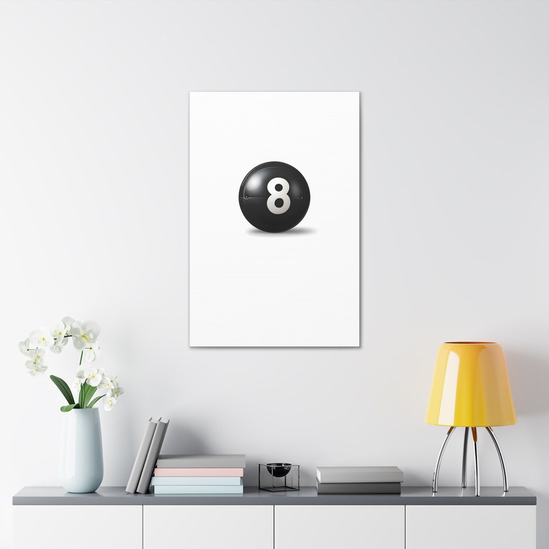 Printable Billiard 8 Ball Painting Elegance in Eight - Etsy