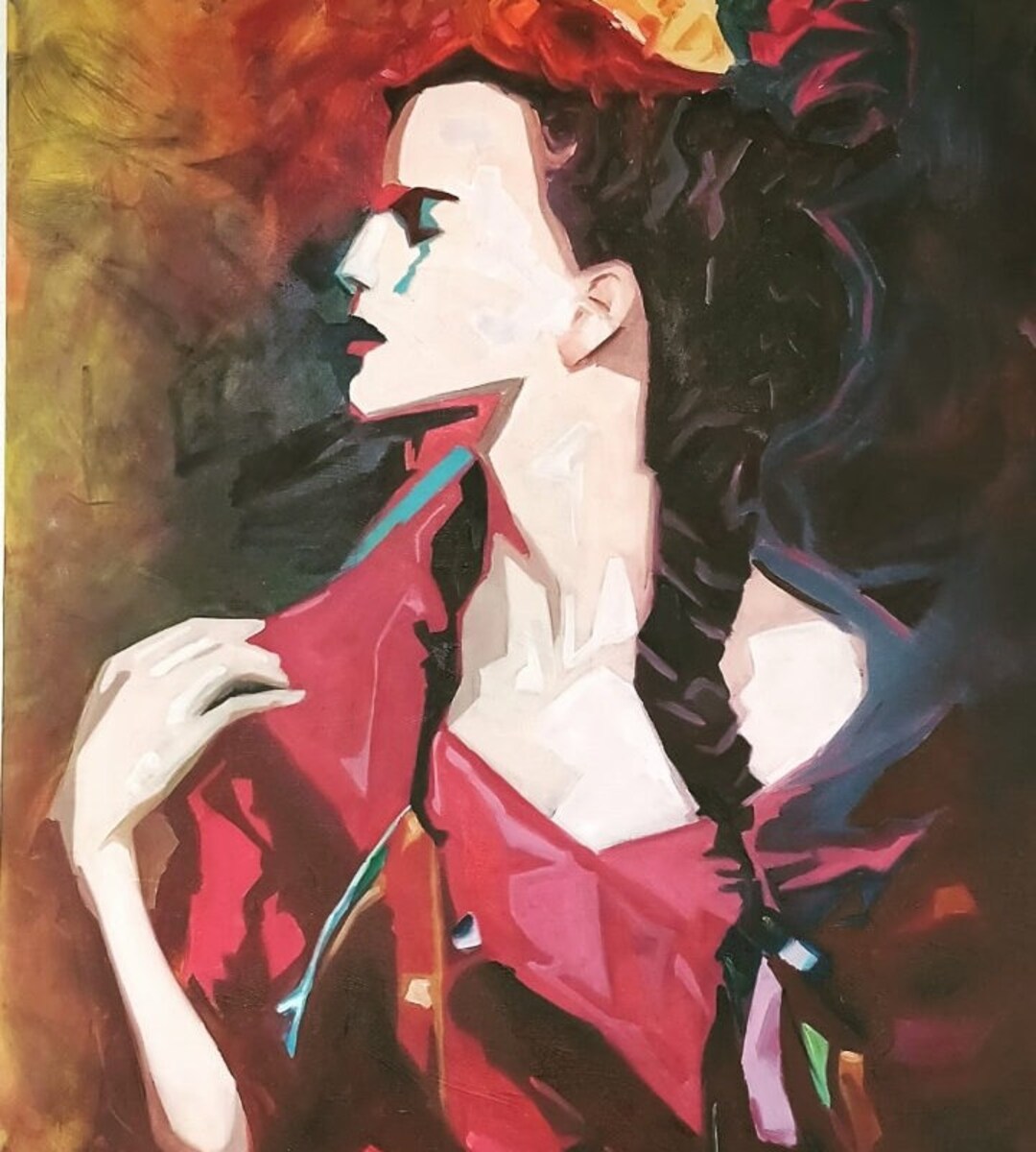 FRİDA KAHLO 87x117 Cm, Figüratif Sanat, Portre, Büyük Duvar Sanatı ...