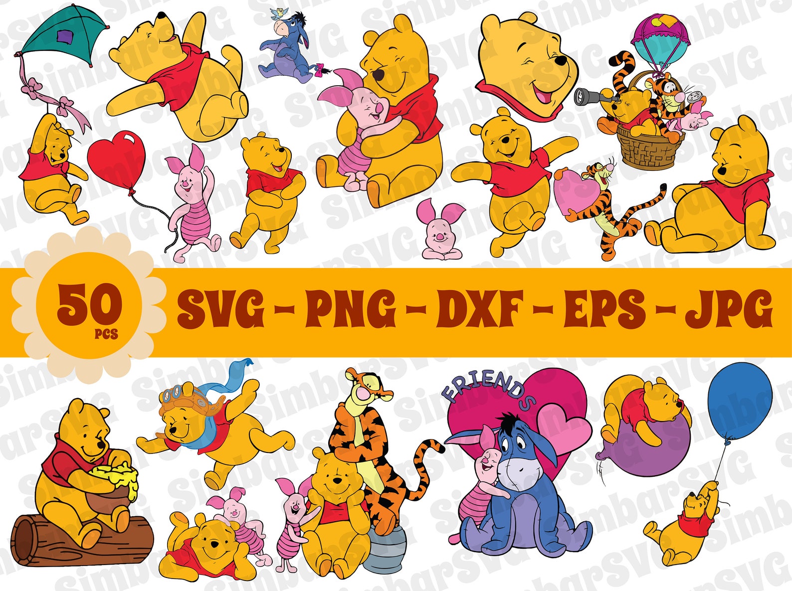 Winnie the Pooh SVG Bundle, Winnie the Pooh PNG, Pooh SVG - Etsy