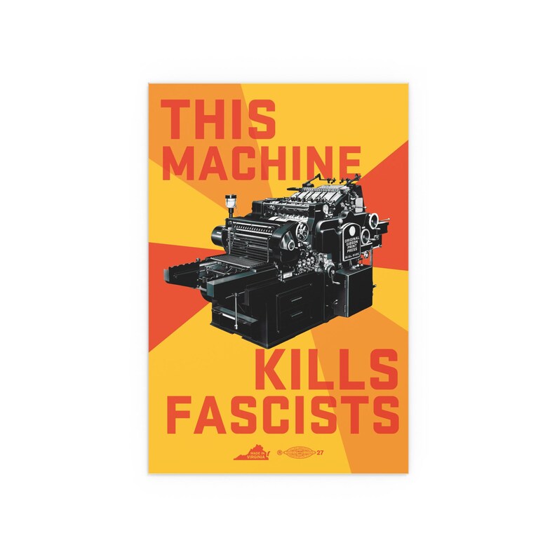 This Machine Kills Fascists Poster - Etsy