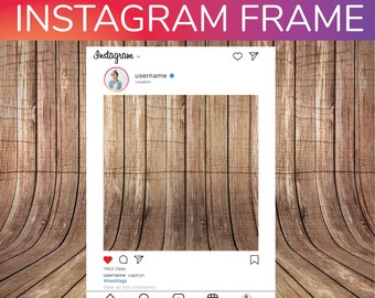Personalised Instagram FULL COLOUR Selfie Frame Custom Photo Board ...