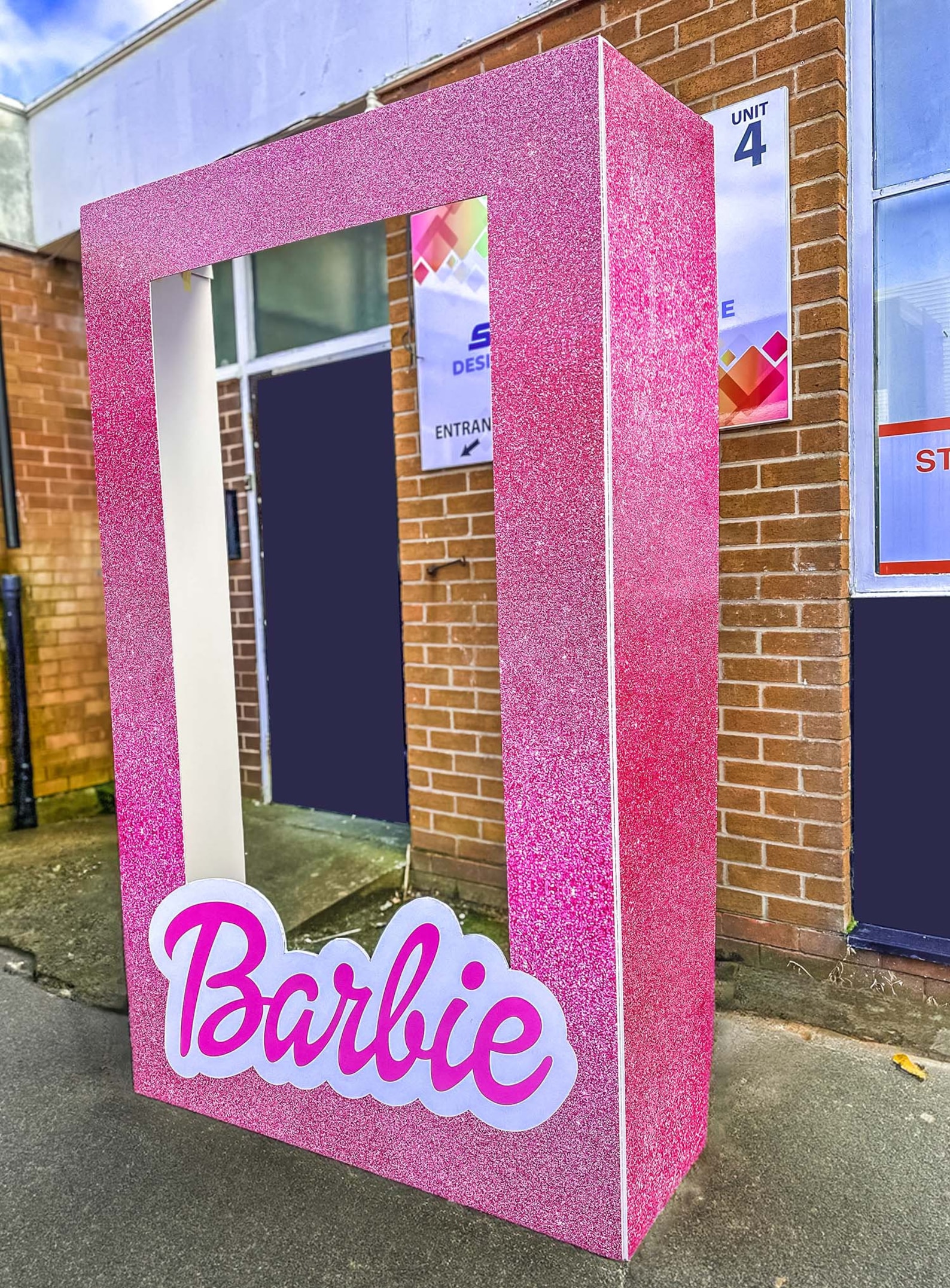 Barbie Box 6ft GLITTER Photo Frame Event Birthday Event Party Props ...