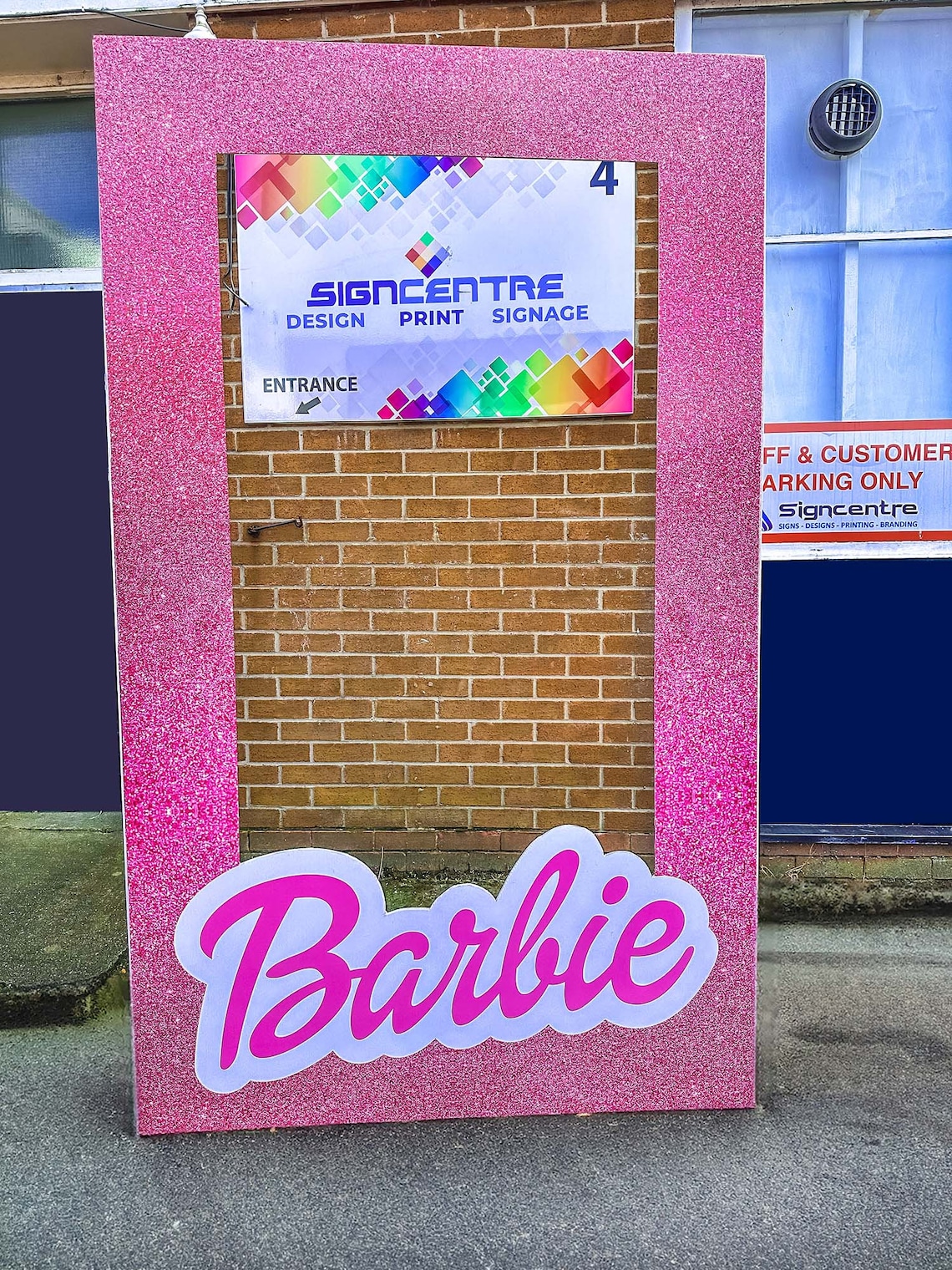 Barbie Box 6ft GLITTER Photo Frame Event Birthday Event Party Props ...