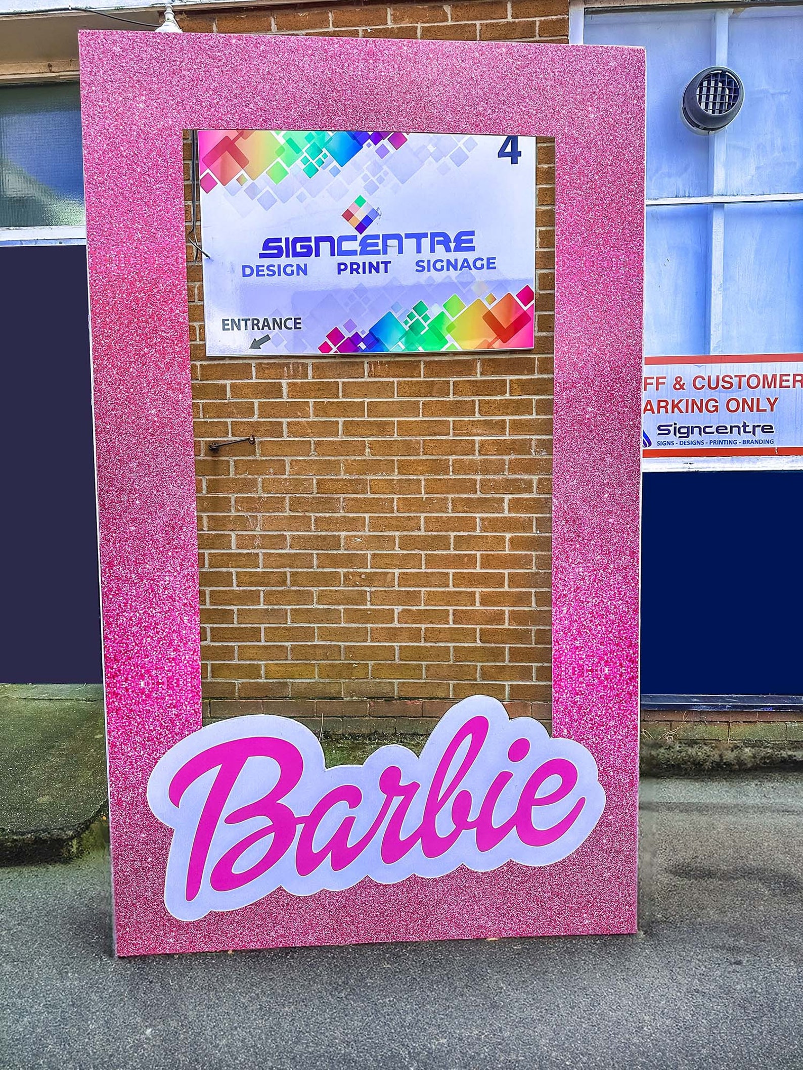 Barbie Box 6ft GLITTER Photo Frame Event Birthday Event Party Props ...