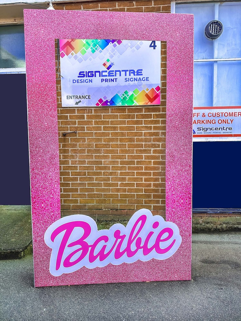 Barbie Box 6ft GLITTER Photo Frame Event Birthday Event Party Props ...