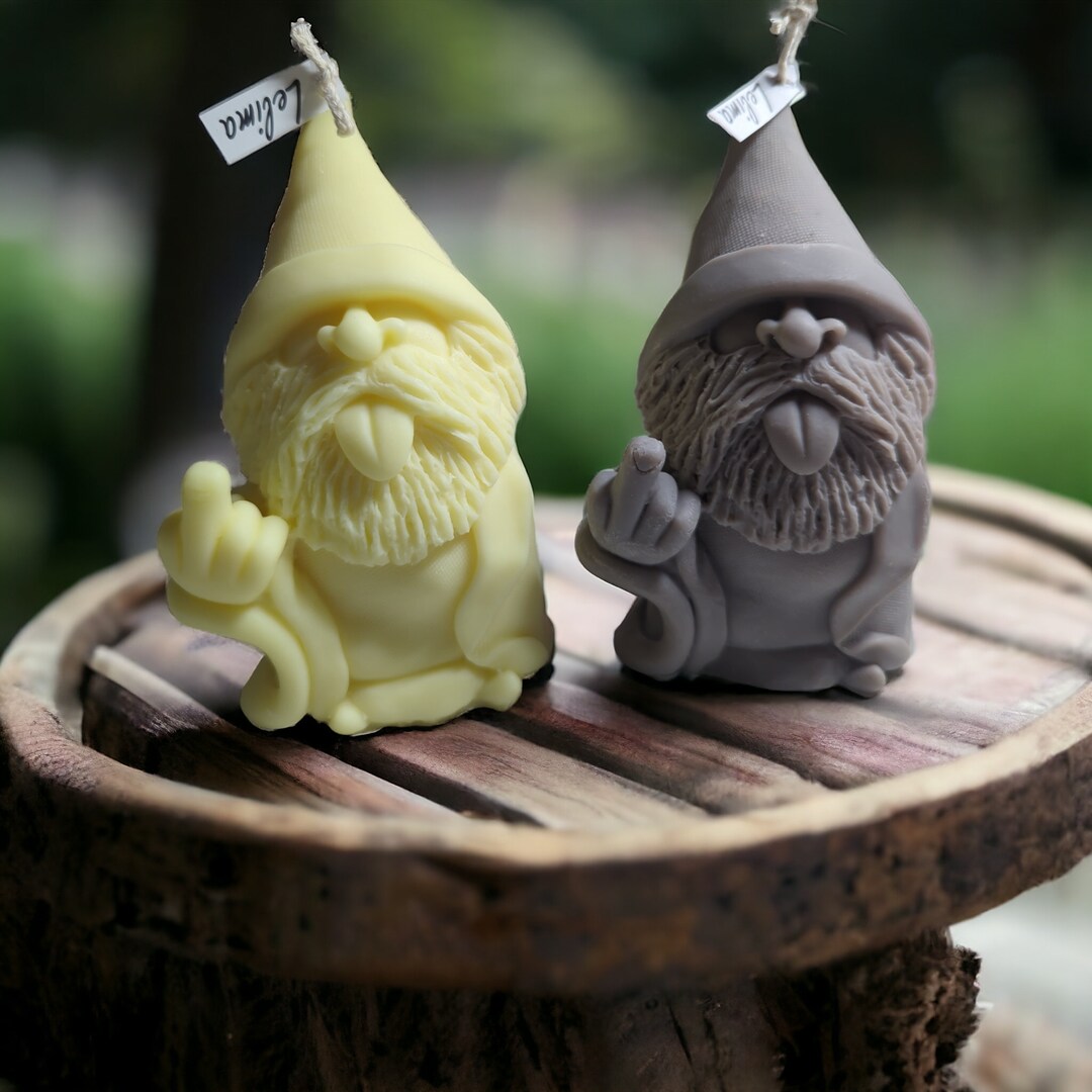 Dwarf With Middle Finger Stinky Finger Decoration Gift Rapeseed Wax ...